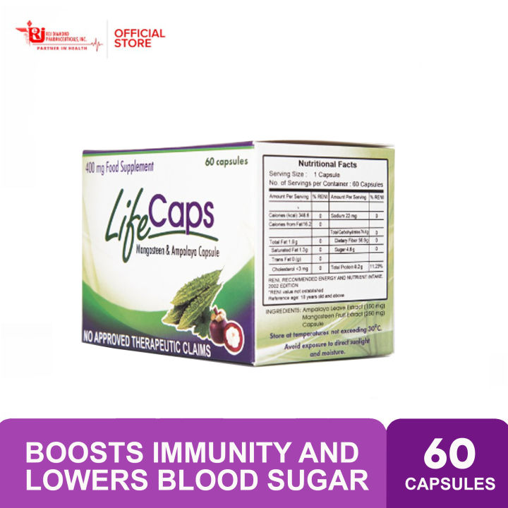 LifeCaps Mangosteen And Ampalaya Capsules - 60 capsules | Lazada PH