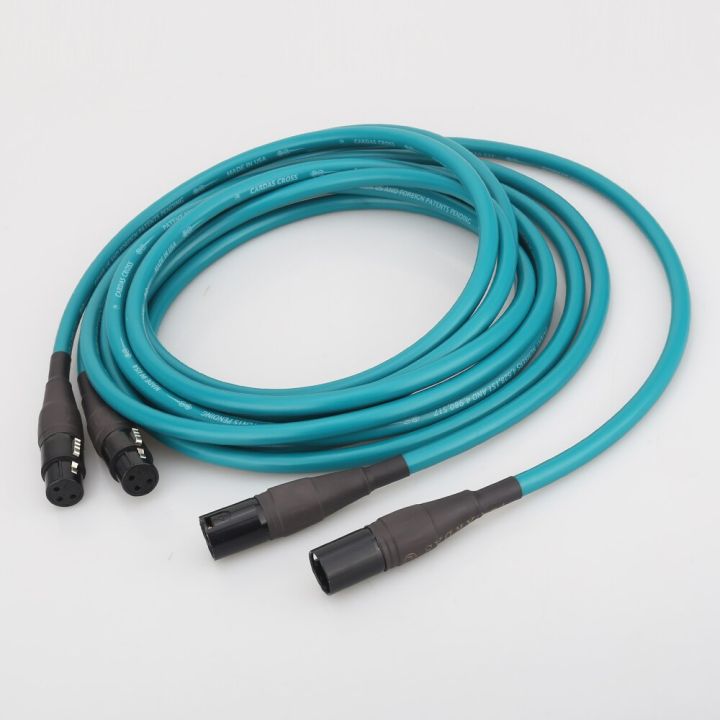 Pair Gold plated XLR plug connector Cardas Cross Audio XLR Interconnect ...