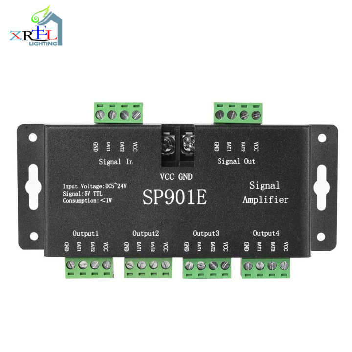 SP901E Led SPI Controller DC5V-24V LED Signal Amplifier 4CH Group ...