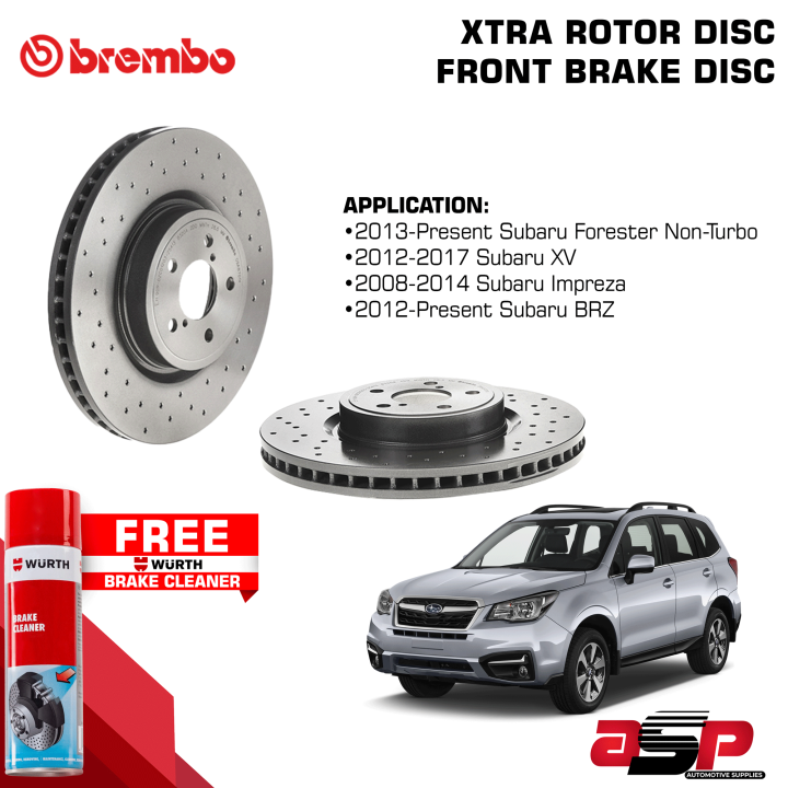 Front Rotor Disc For Subaru Forester SJ Non Turbo - Brembo XTRA Brake ...