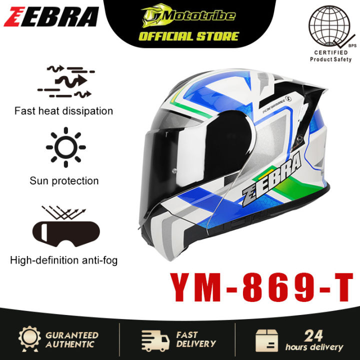 ZEBRA YM-869 Modular helmet for motorcycle full face helmet dual visor ...