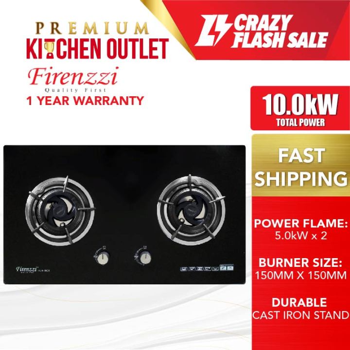 Firenzzi 5.0kW 2 Burner Gas Hob With Safety Valve FGH-8628 | Lazada