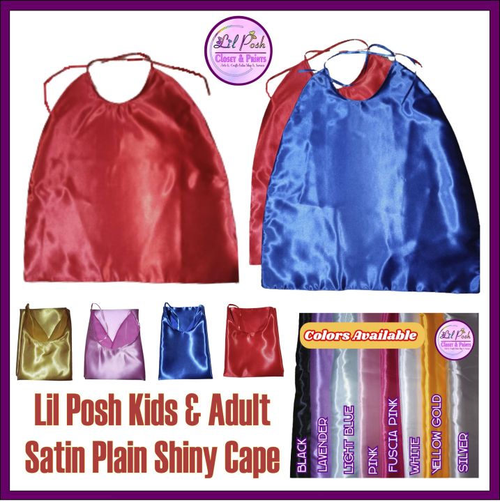 Lil Posh Kids & Adult Satin Plain Shiny Cape | Lazada PH