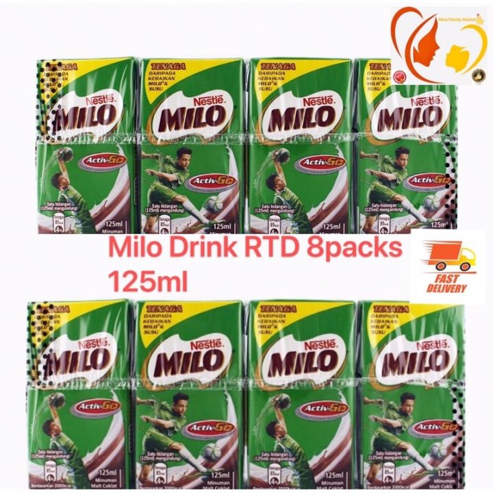 Nestle Milo Drink RTD 125ml 6+2 packs- Milo Kotak | Lazada