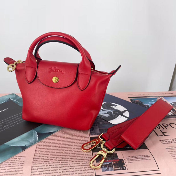 100 original longchamp bag L1500 mini Top-Handle Bags sheepskin bag ...