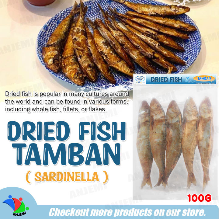 Dried Fish TAMBAN Tuyong Tamban Sardinella ( 100g/200g/500g/1KG ) Sun ...