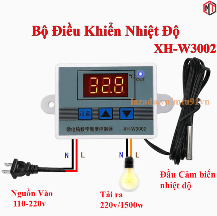 Bộ Cảm Biến - Điều Khiển Nhiệt Độ XH-W3002 AC 220V - 1500W | Lazada.vn