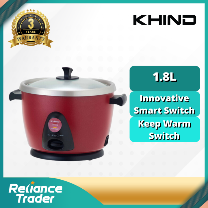 Khind (1.8L) Anshin Rice Cooker - Random Colour RC118M / Anshin Fuzzy ...