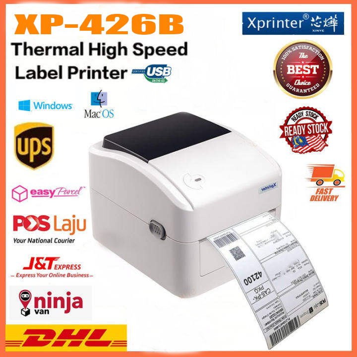Xprinter XP-426B USB Barcode Shipping Label Thermal Sticker Printer ...