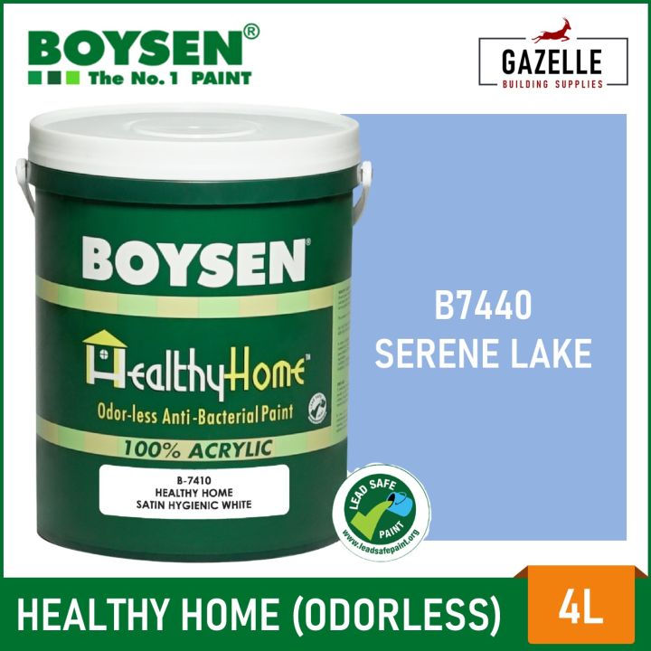 Boysen Healthy Home Odorless and Anti-Bacterial Anti Fungal Satin ...