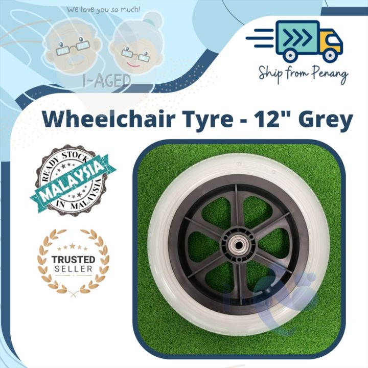 [READY STOCK] Rear Solid Wheel 12inch PU Tire Inflation Free ...
