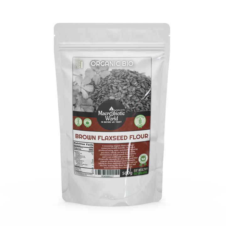 Organic/Bio Brown Flaxseed Flour | แป้งเมล็ดแฟลกซ์ สีน้ำตาล | Lazada.co.th