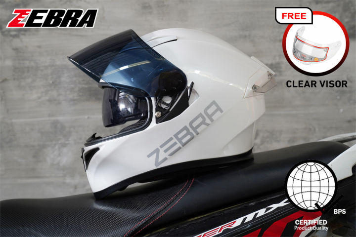 Zebra motorcycle full face helmet original dual visor helmet for ...