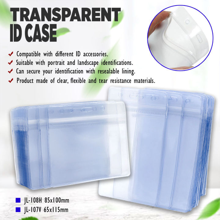 Risefully Transparent Resealable Plastic ID Card Holder / ID Protector ...
