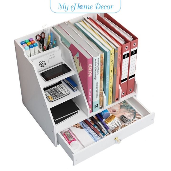 Simple office supplies storage box tabletop organizer multilayer ...