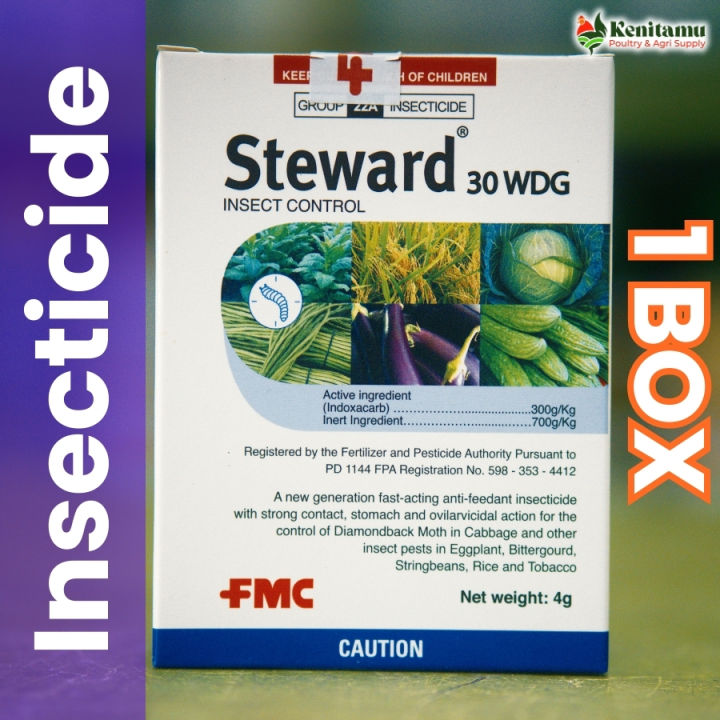 STEWARD 30WDG 4g ( 1 box ) INSECT CONTROL BY: FMC FOR PLANT CARE AND ...