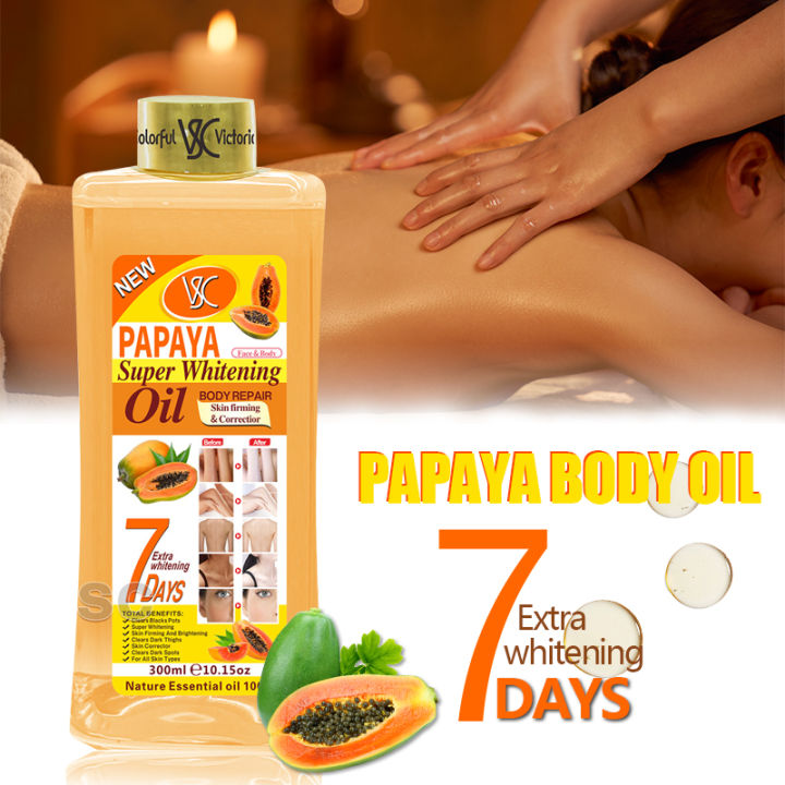 New Arrival Papaya Body Oil 300ml 7 Days Whitening Moisturizing Massage ...