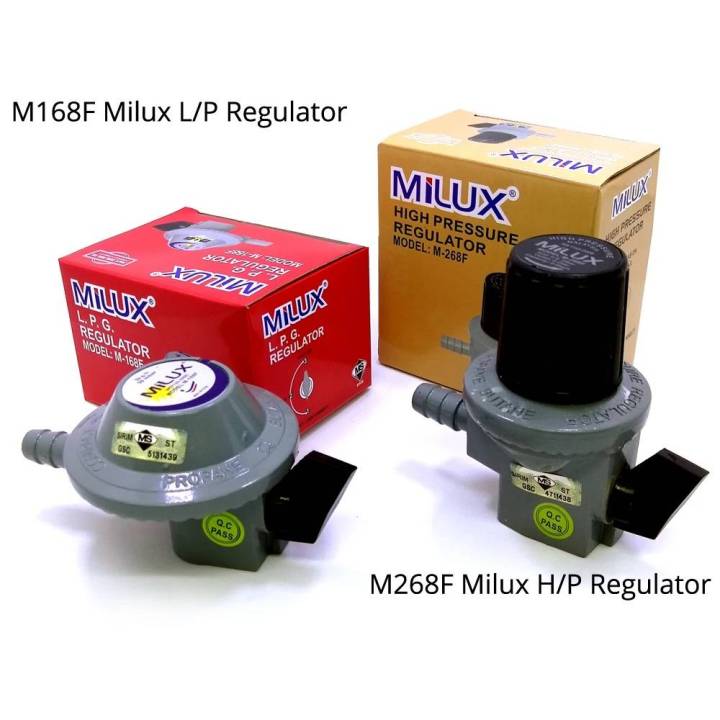 MILUX Low / High Pressure Gas Regulator M-168F / M-268F Commercial Use ...
