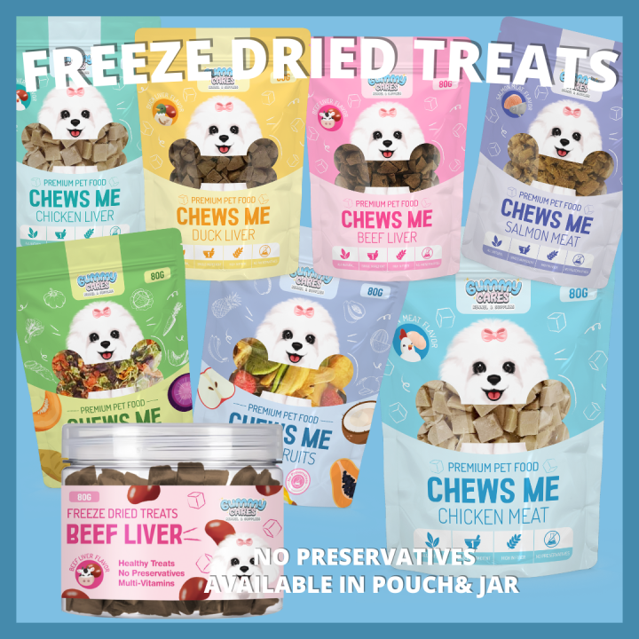 Freeze Dried Pet Treats by GummyCares Barkin’ Bites SALMON DUCK CHICKEN ...