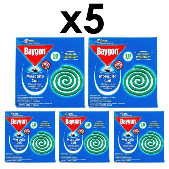 Baygon Mosquito Coil 10s (Bundle of 5) | Lazada Singapore