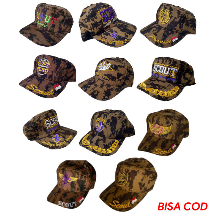 Topi loreng pramuka Scout Lapangan | Lazada Indonesia
