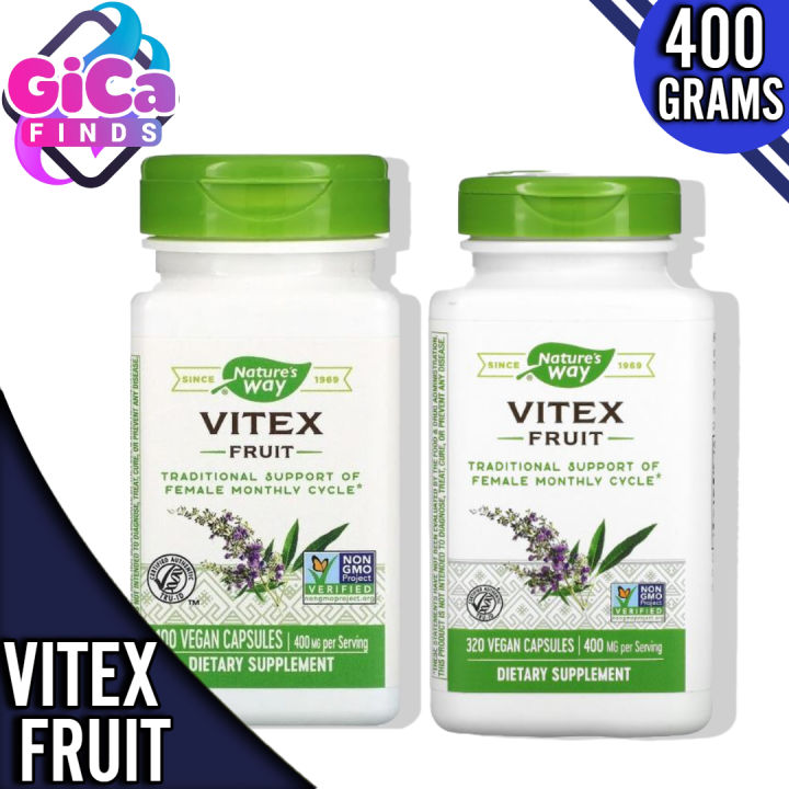 Nature's Way, Vitex Fruit, 400 mg, 320 Vegan Capsules OR 100 Vegan ...