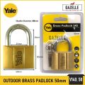 Yale 140 Outdoor Brass Padlock Heavy Duty 25mm / 30mm / 40mm / 50mm / 60mm / 70mm w/ 3 Keys ...