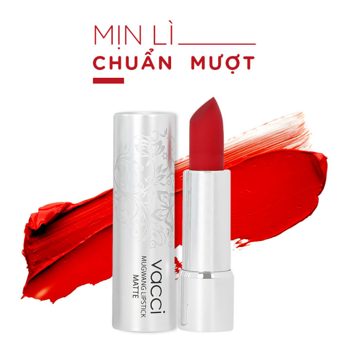 Son Nhung Lì Cao Cấp Vacci Mugwang Lipstick Matte - Màu chuẩn lì mềm ...