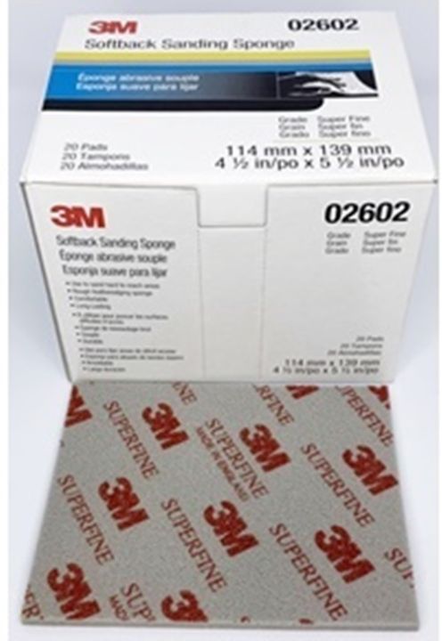 3M 02602 Flexible Softback Sanding Sponge Superfine ฟองน้ำกระดาษทราย ...