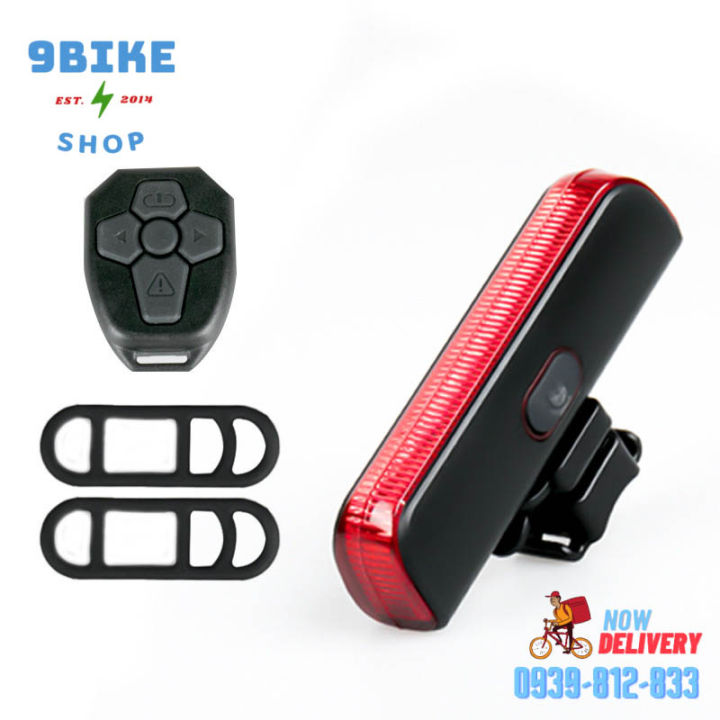 Đèn led xe đạp sạc usb có báo rẽ kèm remote điều khiển BK-880 | Lazada.vn