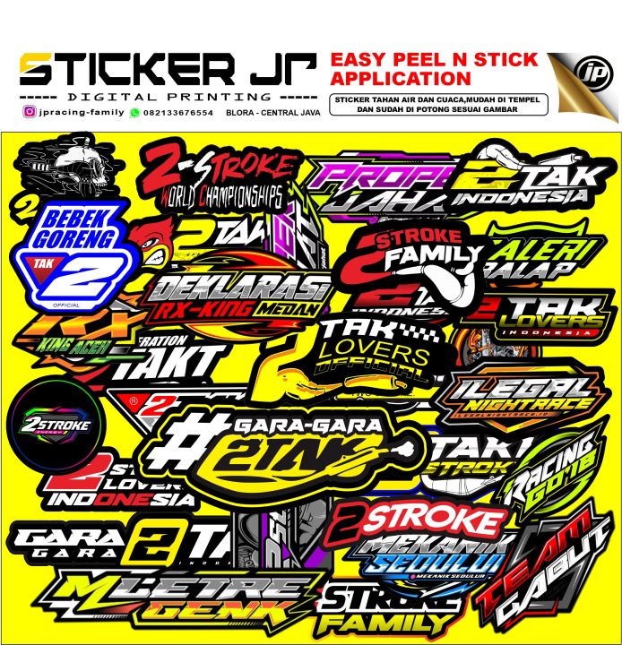 JP Sticker 2 Tak terbaru / sticker bebek goreng / sticker two stroke ...