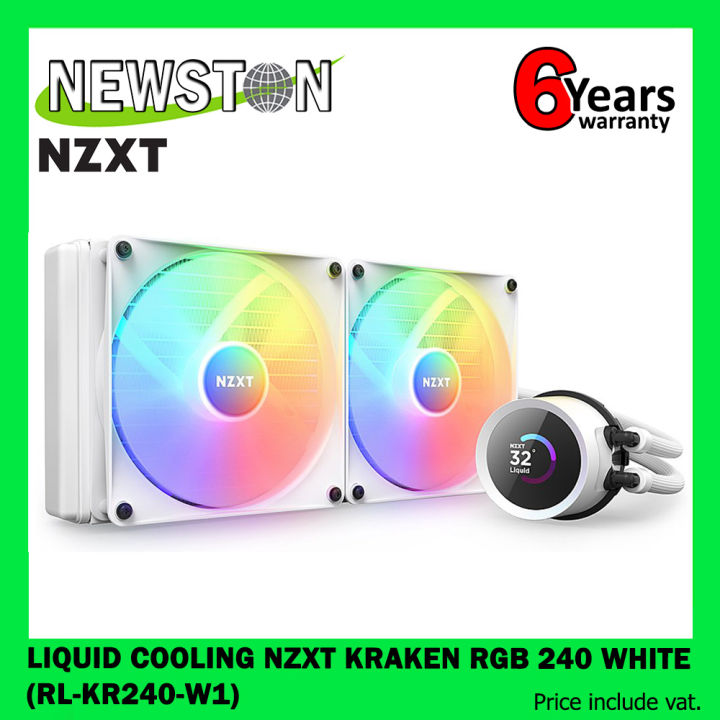 LIQUID COOLING NZXT KRAKEN RGB 240 WHITE (RL-KR240-W1) | Lazada.co.th