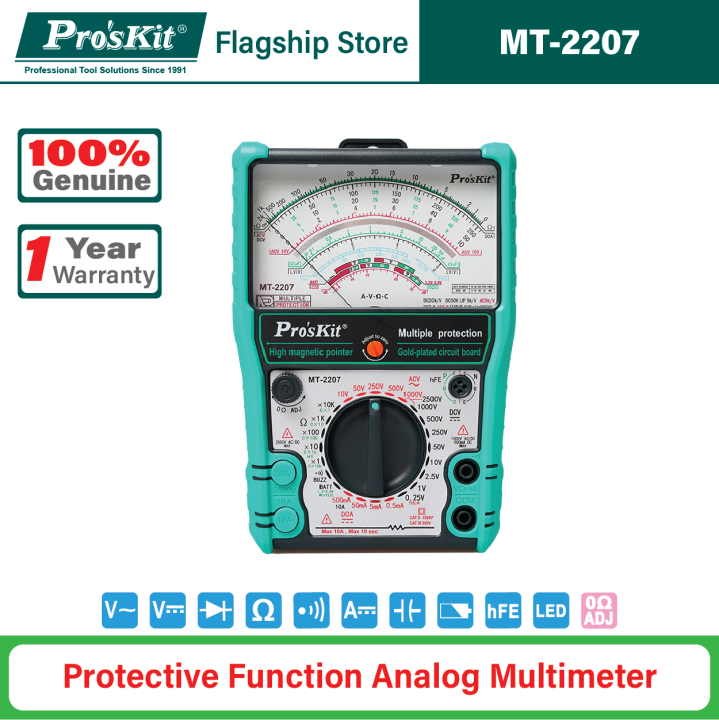 Pro'sKit MT-2207 Smart Protective Function Analog Multimeter | Lazada