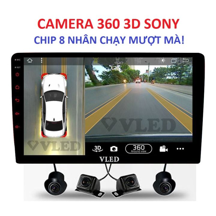 Bộ màn hình liền camera 360 cho xe FORD TRANSIT, định vị GPS, bản đồ ...