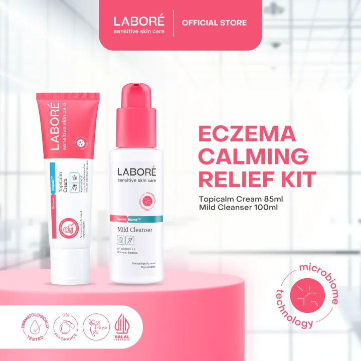 Labore Eczema Calming Relief Kit (Mild Cleanser 100ml, Topicalm Cream ...