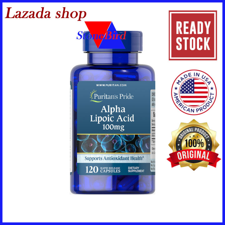 Puritan's Pride Alpha Lipoic Acid 100 mg 120 rapid release capsules ...