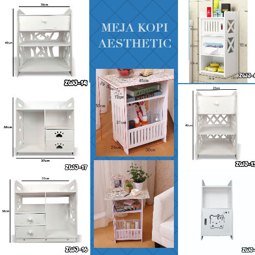 Rak Meja Sudut Samping Meja Kopi Sisi Ranjang RakLaci Serbaguna Meja ...
