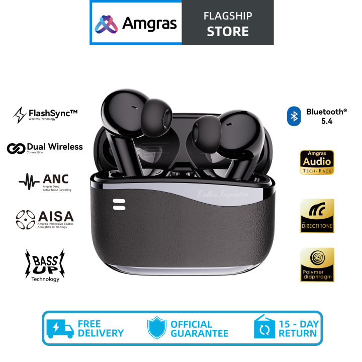 Amgras VRMeta Pro Bluetooth eraphone 2.4ghz Dongle Wireless earbuds ANC ...