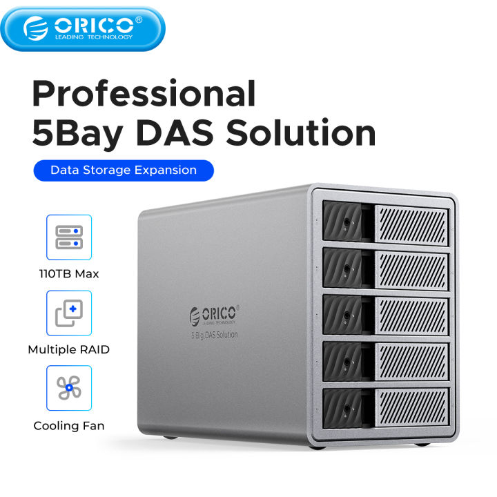 ORICO Five Bay 3.5-inch Storage Hard Disk Cabinet Five Bay 110TB 7 RAID ...