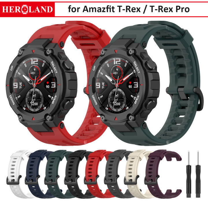 Silicone Strap for Amazfit T-Rex Wristband Replacement Strap with Tool ...