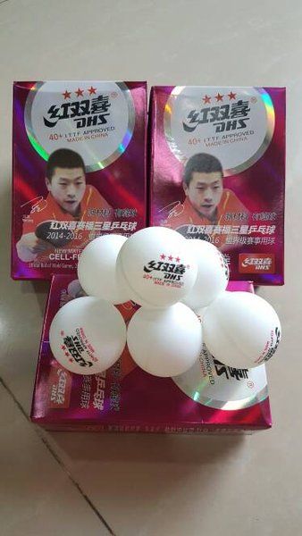 BOLA PING PONG TENIS MEJA DHS 3 BINTANG WARNA PUTIH 40 MM / bola tenis meja BOLA PINGPONG ...