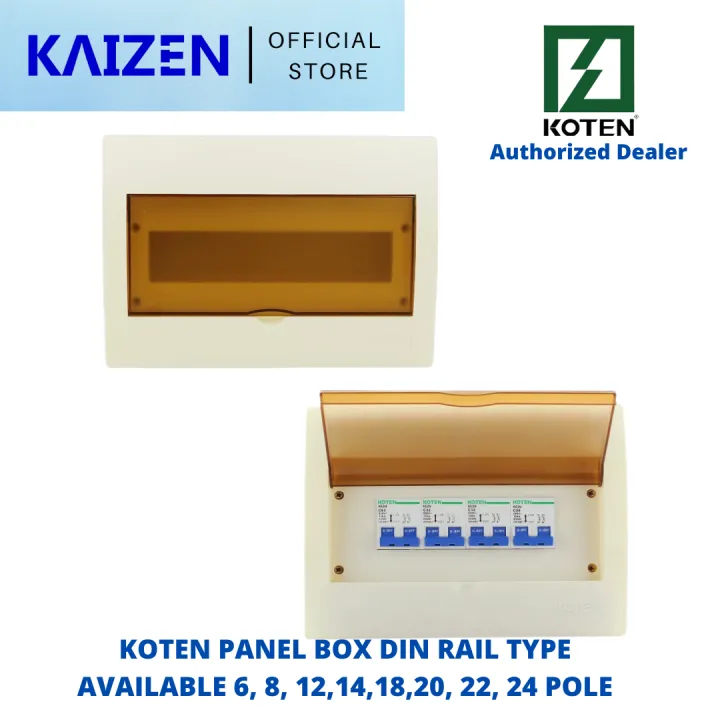 Original KOTEN Din Rail Panel Board with Grounding 6, 8 ,12, 14, 18, 20 ...