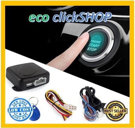 Smart RFID Car Alarm System Push Engine Start Stop Button Lock Ignition ...