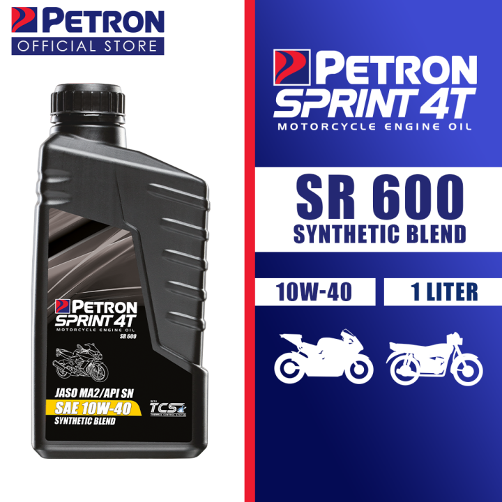 PETRON SPRINT 4T SR 600 SYNTHETIC BLEND MOTORCYCLE OIL SAE 10W40 (1 ...