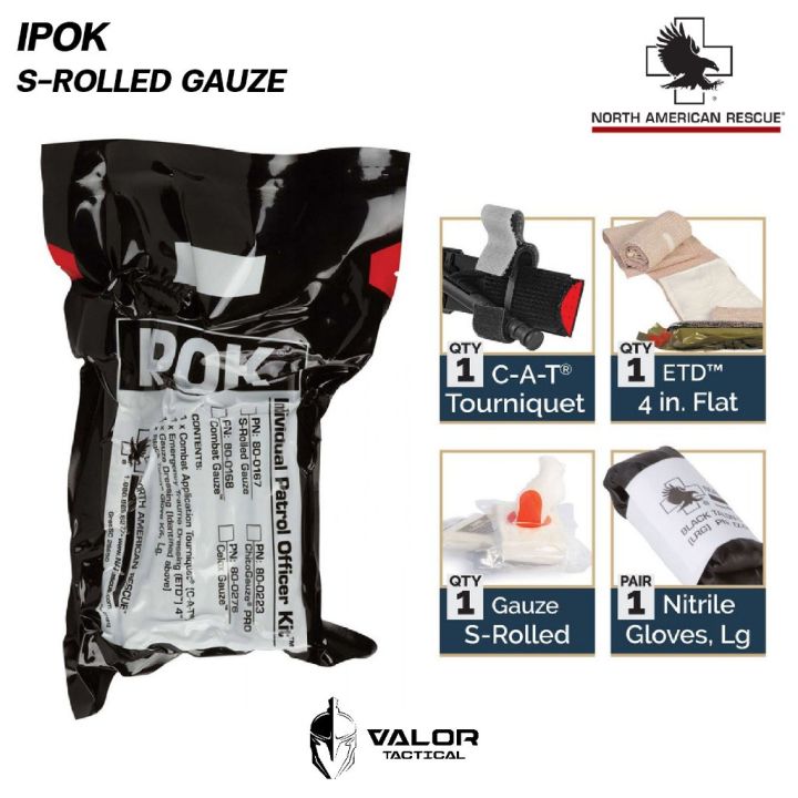 North American Rescue - Individual Patrol Officer Kit IPOK (S-Rolled ...