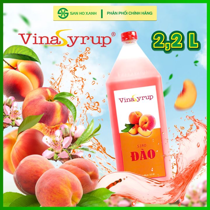 [Siro Can 2,2 Lít] VinaSyrup Đào - Syrup Pha Chế Làm Trà Trái Cây Đủ ...
