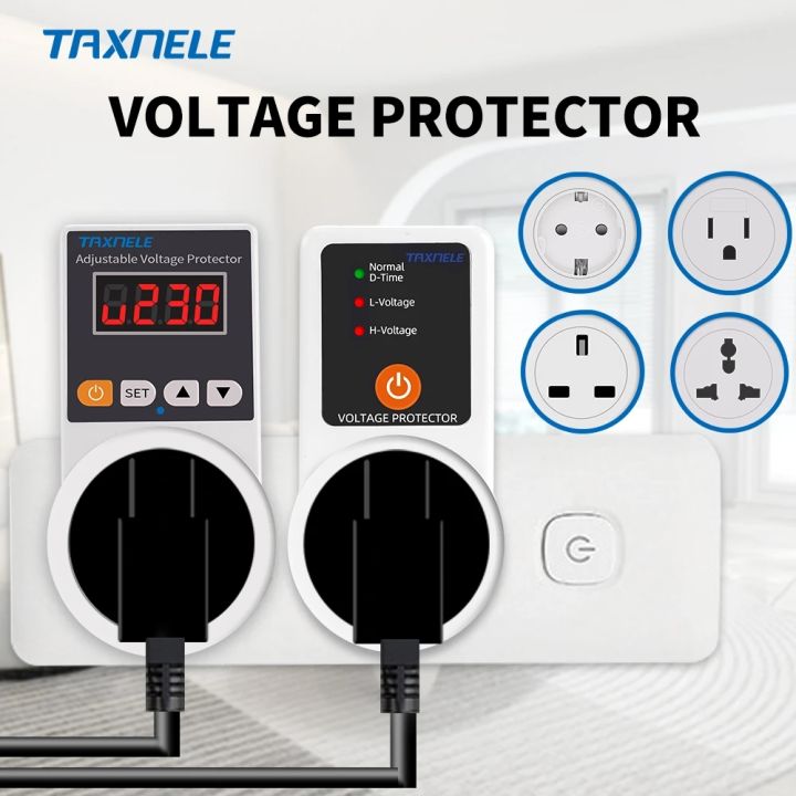 Automatic Voltage Protector Socket AC 220V Adjustable 16A Power Surge ...