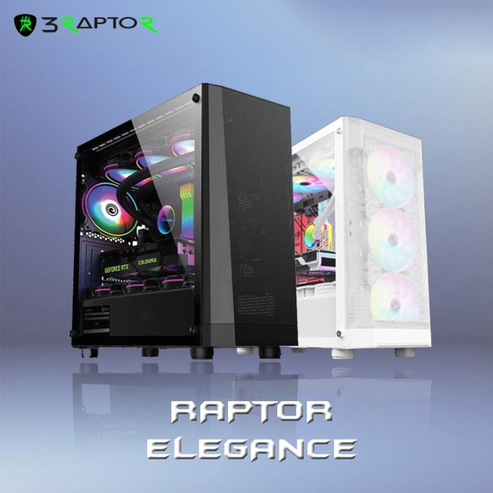 Casing Gaming RAPTOR ELEGANCE - include 3 FAN RGB ROVER | Lazada Indonesia