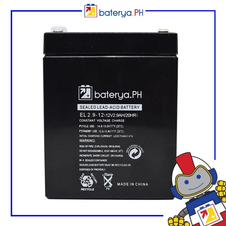 Baterya.ph SLA 2.9a 12v Sealed lead acid battery | Lazada PH