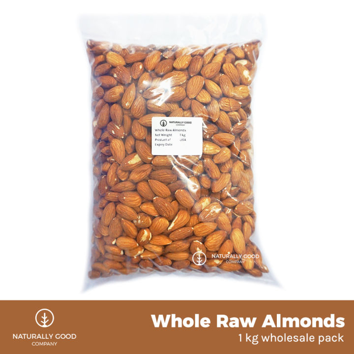 Whole Raw Almonds (1 kg wholesale pack) | Lazada PH